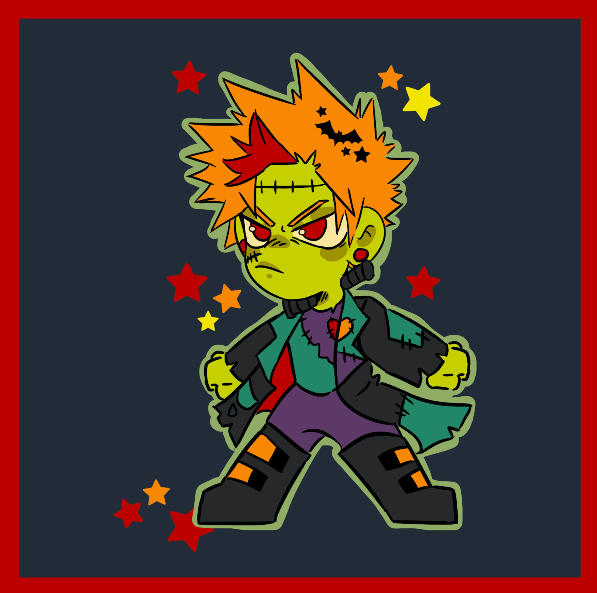 MHA Frankenstein STICKERS Theeggoman MHA Frankenstein STICKERS Theeggoman